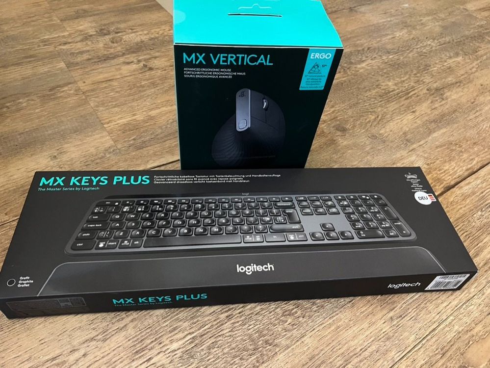 Logitech MX Key Plus Tastatur+ Logitech MX Vertical Mouse (Gebraucht ...