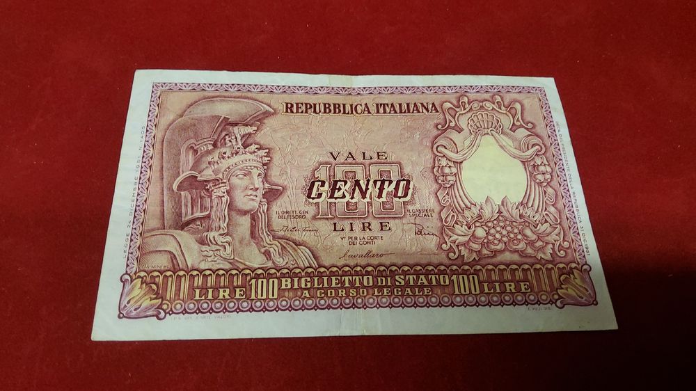 Italienische 100 Lire Banknote, Jahrgang 1951, Top Zustand (Gebraucht ...