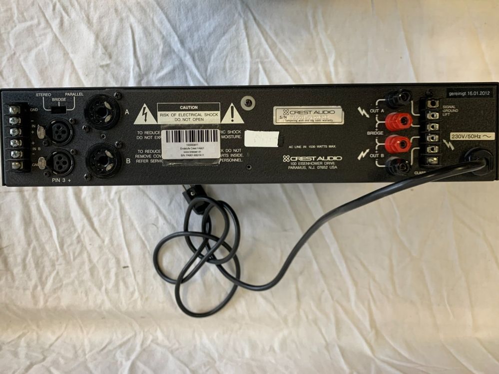 Verstärker Crest Audio FA901 (L159) (Gebraucht) in Däniken SO für CHF ...