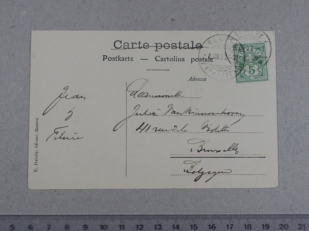 Genève, Ile J.-J. Rousseau, 1907 (Gebraucht) in Lenzburg für CHF 2 ...