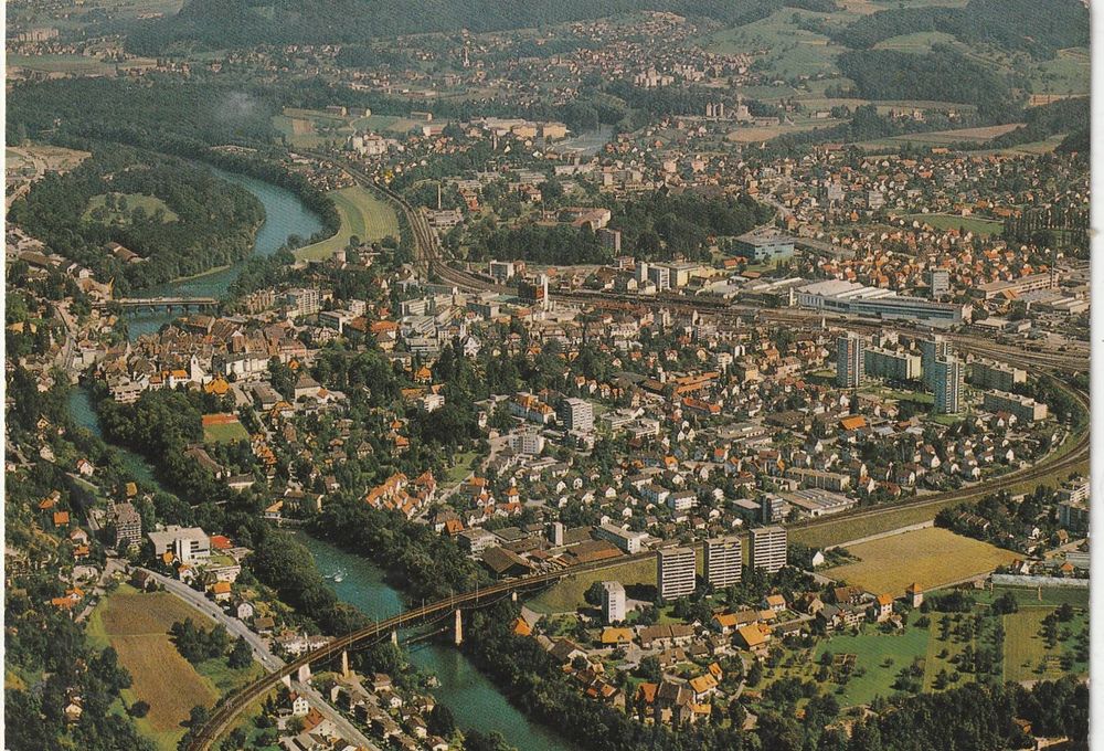 Brugg Flugaufnahme um 1983 (Gebraucht) in Lumbrein für CHF 4 – mit Lieferung auf Ricardo kaufen