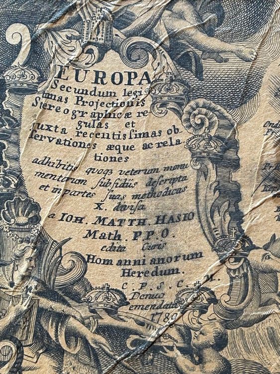 Kupferstich, EUROPA, Ioh. Matth. Hasio, 1789, | Kaufen auf Ricardo