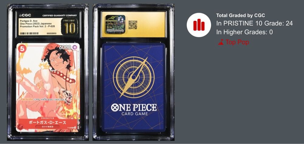 Portgas D. Ace Promo 028 One Piece Japanese CGC 10 Pristine (Gebraucht ...