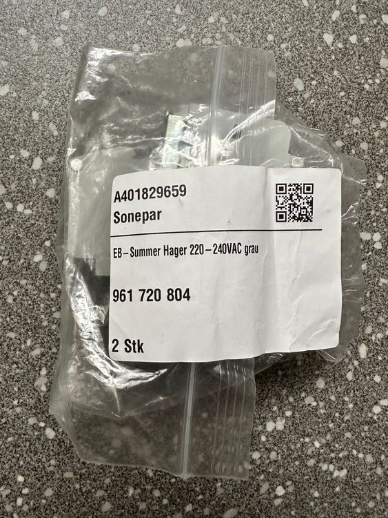 EB - Summer Hager 220 - 240VAC grau (Neu und originalverpackt) in ...