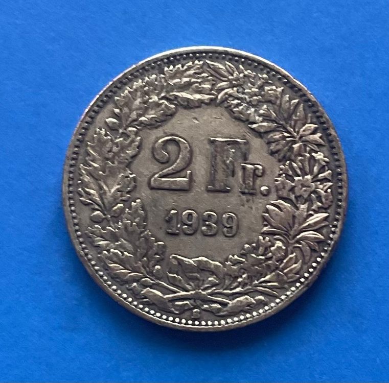 Silbermünze 2 Franken, Jahrgang 1939 | Kaufen auf Ricardo