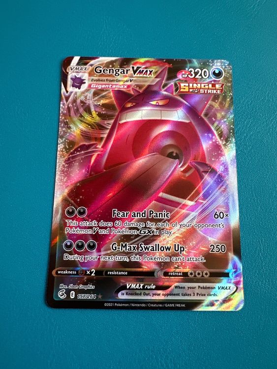 Pokemon Gengar Vmax 320HP selten mega Artworl Top Boosterfr. (Gebraucht ...