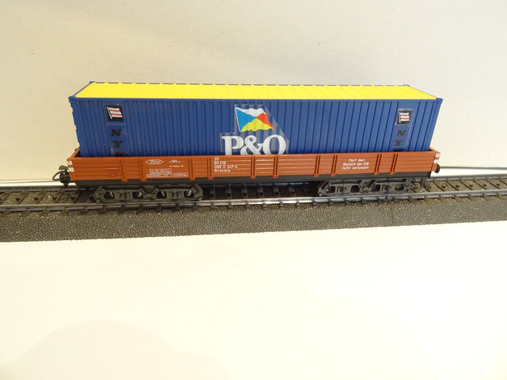 Märklin H0 4473 Niederbordwagen mit Container (Neu (gemäss Beschreibung ...