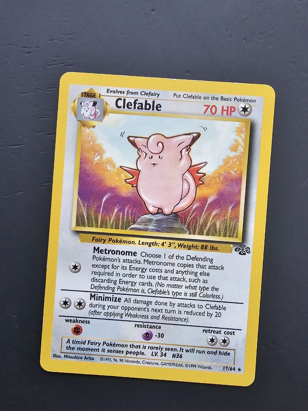 Clefable Pokemon Karte Rare Jungle Set Zustand gut (Gebraucht) in ...