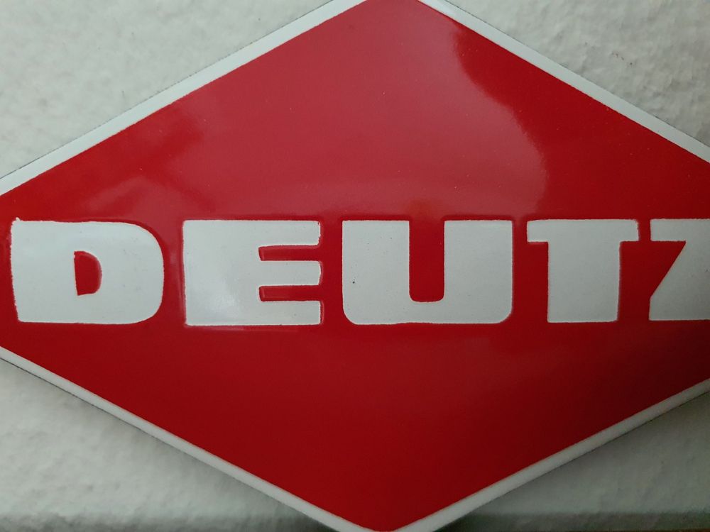 Emailschild Deutz Traktor Logo Emaille Schild Reklame Retro | Kaufen ...