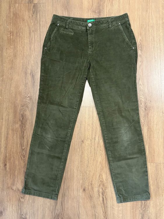 Grüne Manchester (Cord-) Hose - Benetton - Gr.38 (Gebraucht) in Brügg ...