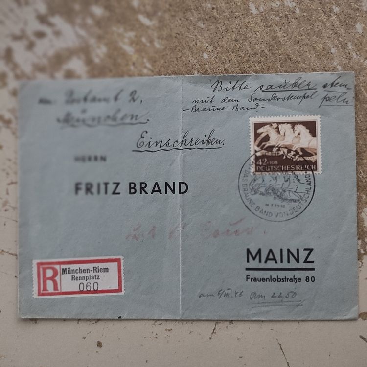 Historischer Brief Fritz Brand Mainz | Kaufen auf Ricardo