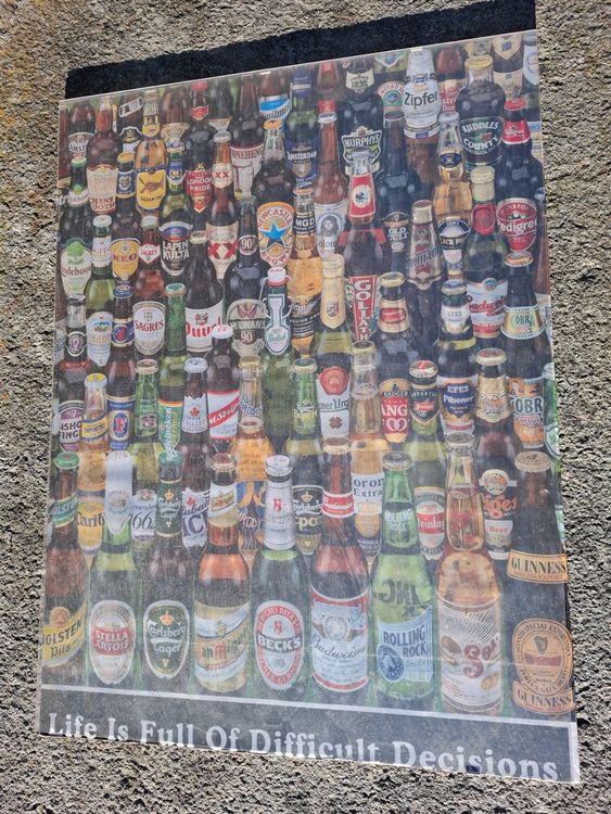 Bier Poster "Life is full of difficult Decisions" (Gebraucht) in ...