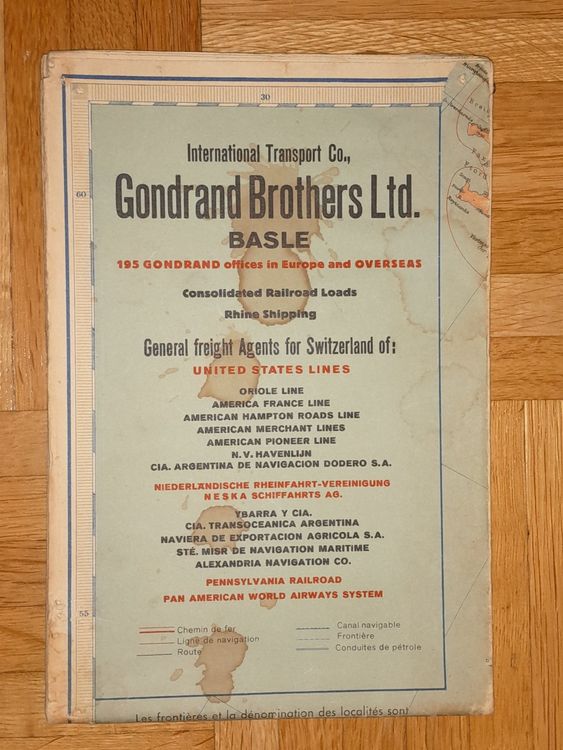 Gondrand Brothers Ltd - Basel - Railroad Load - Karte Antik | Kaufen ...