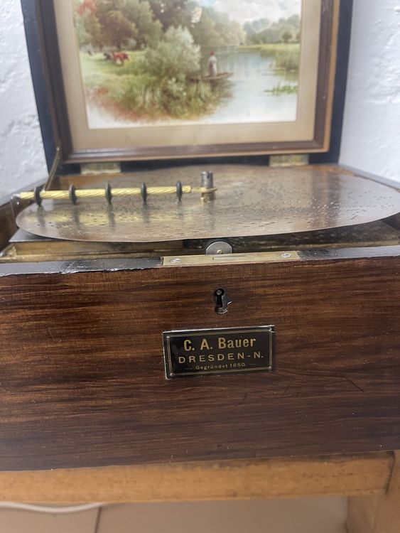 Kalliope Platten Spieldose mit Glocken, 34er Platten (Gebraucht) in ...