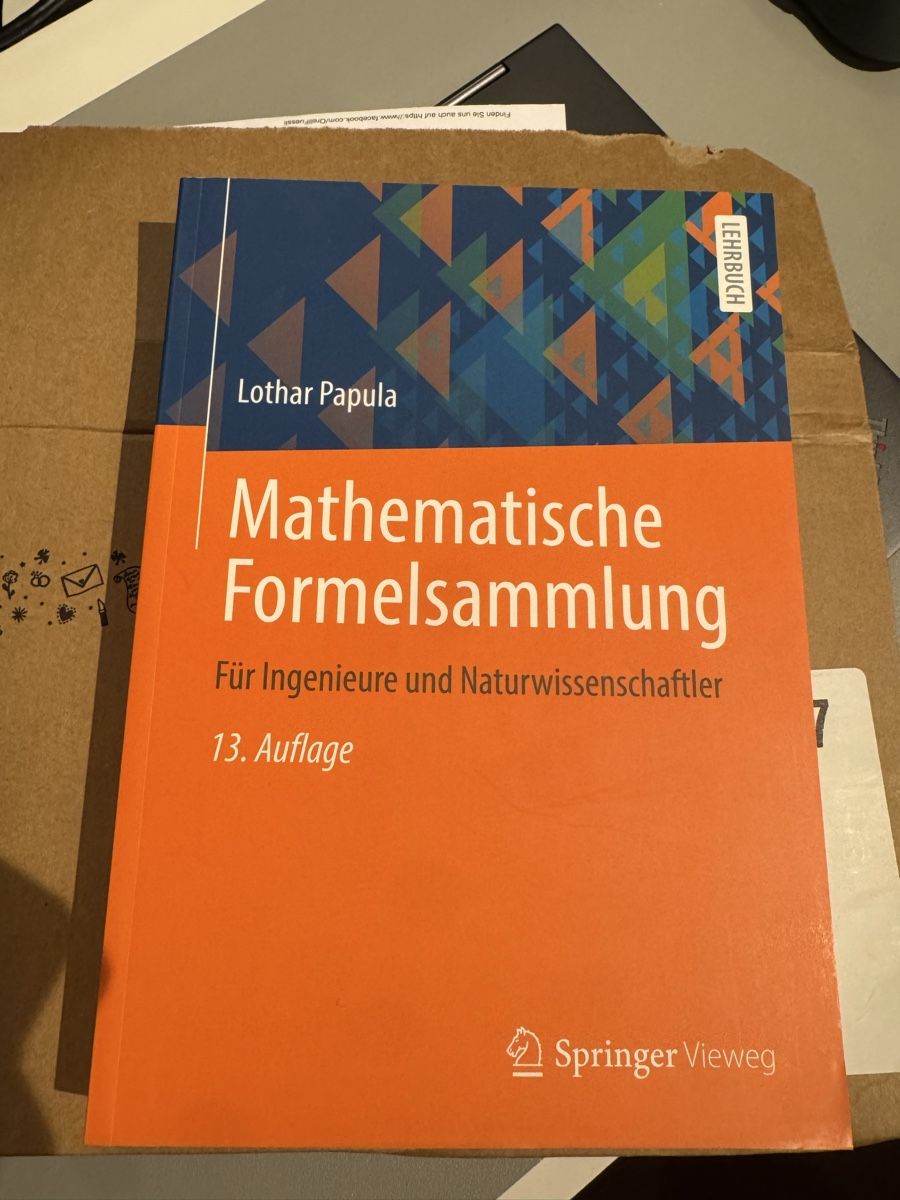 Mathematische Formelsammlung Papula, 13. Auflage (Neu (gemäss ...