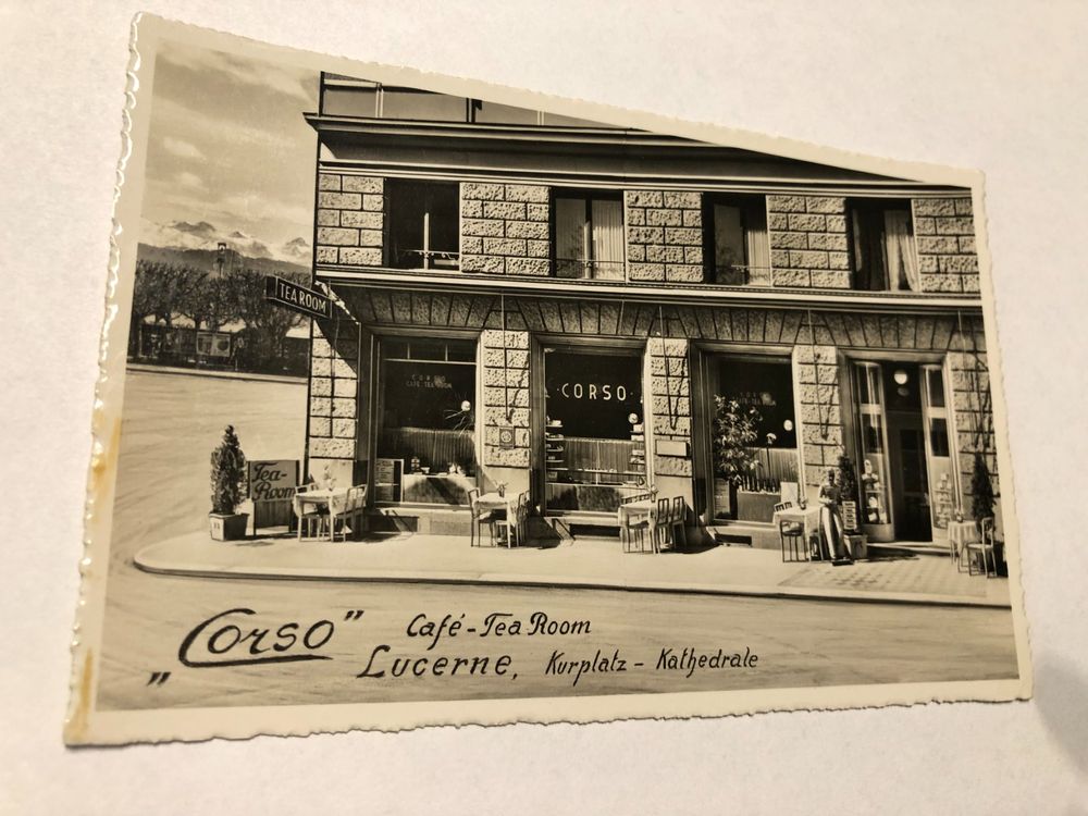 Lucerne Corso Cafe - Tea room Kurplatz - Kathedrale 1949 (Gebraucht) in ...