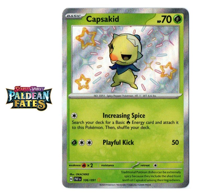 Paldean Fates Capsakid Chilingel Shiny 106/091 EN | Kaufen auf Ricardo