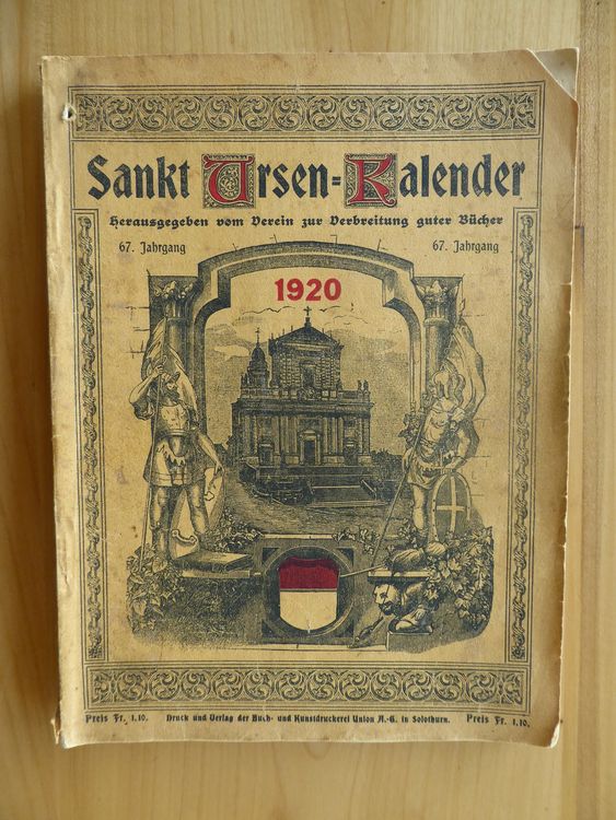 St. Ursen-Kalender 1920 Schmiedenmatt, Hinterfluh, Meltingen (Gebraucht ...