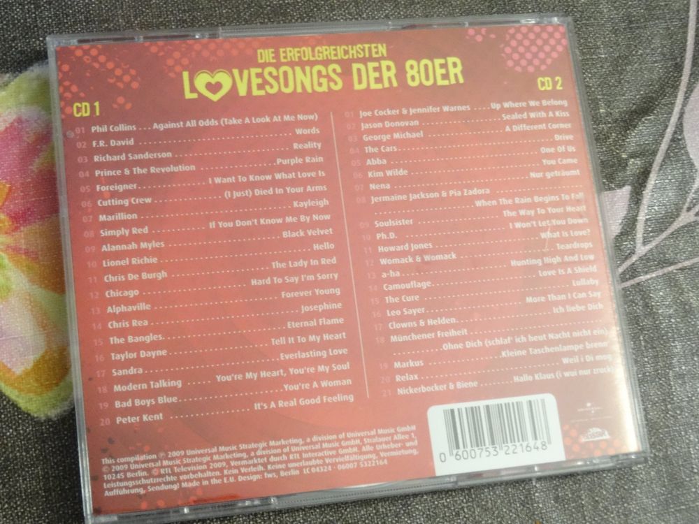Chart Show Die Ultimate Chartshow Lovesongs der 80er CD (Gebraucht) in ...