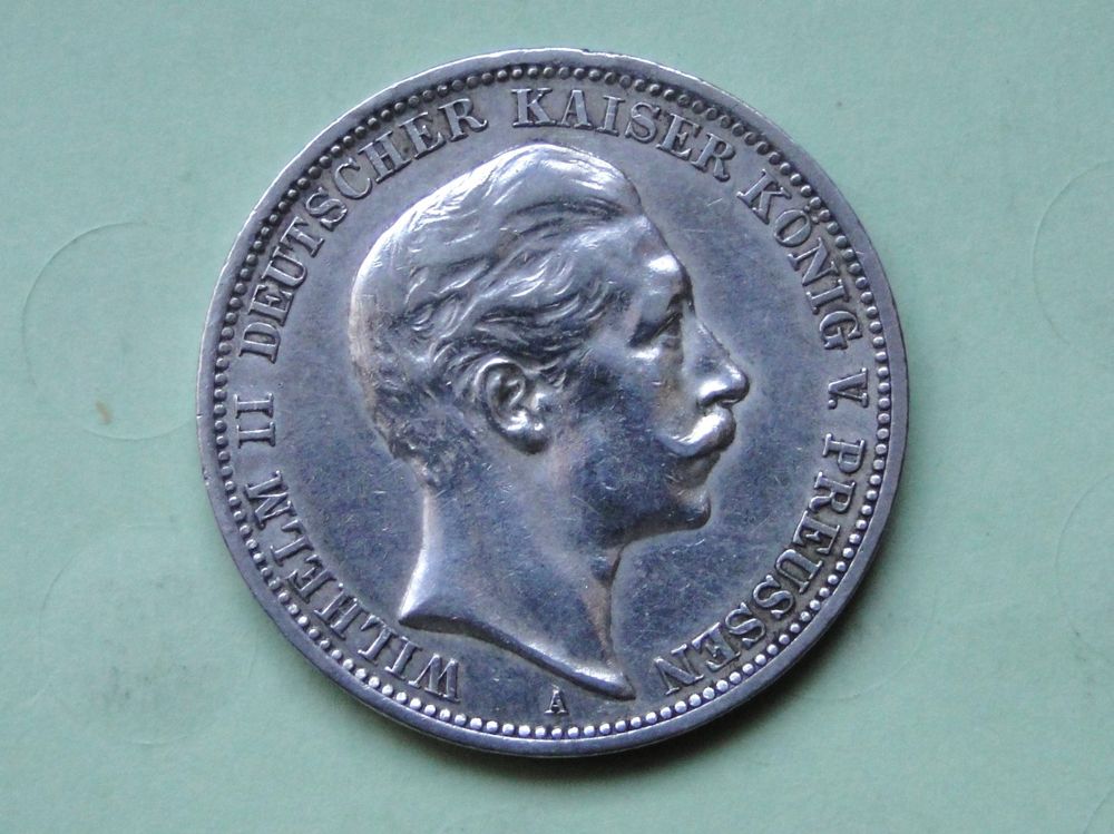Deutsches Reich - 3 Mark 1908 Silber Wilhelm II Preussen (Gebraucht) in ...