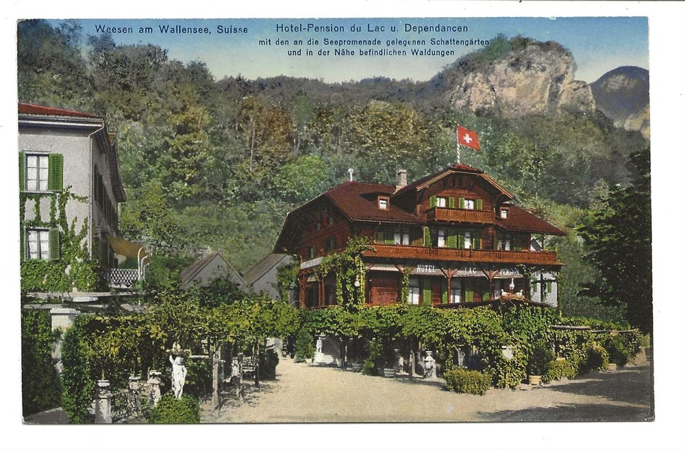 Weesen am Walensee (SG) Hotel Pension du Lac - um 1920 (Gebraucht) in Engelburg für CHF 10.9 ...