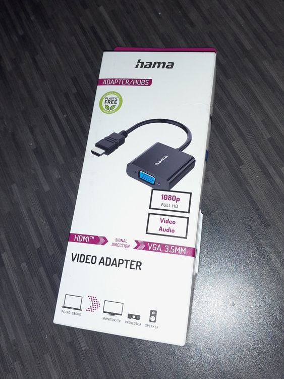 Hama Video Adapter, HDMI zu VGA, Neu! (Neu und originalverpackt) in ...