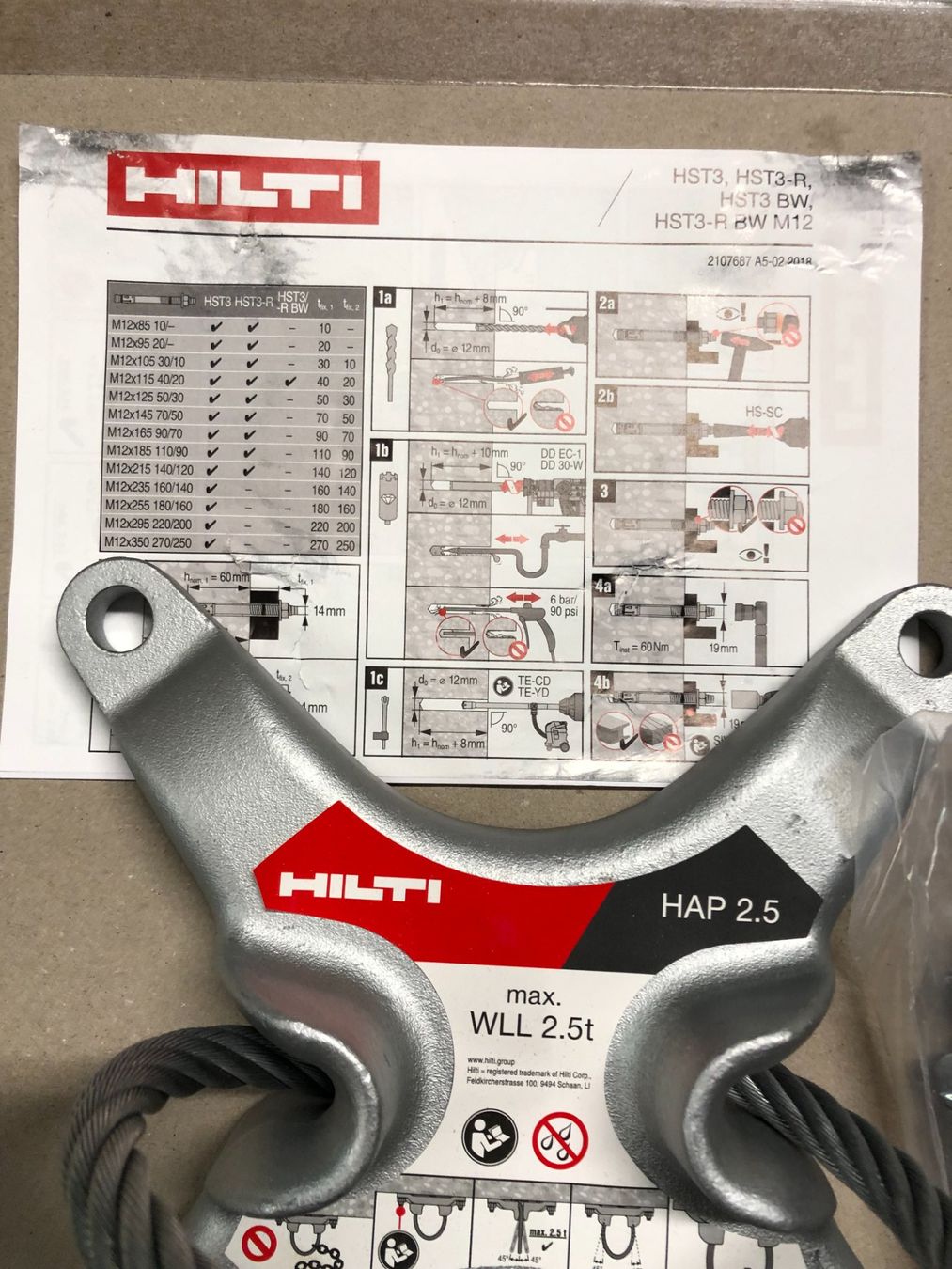 Hilti HAP 2.5 Hebezeug mit Bolzen - neu (Neu (gemäss Beschreibung)) in ...
