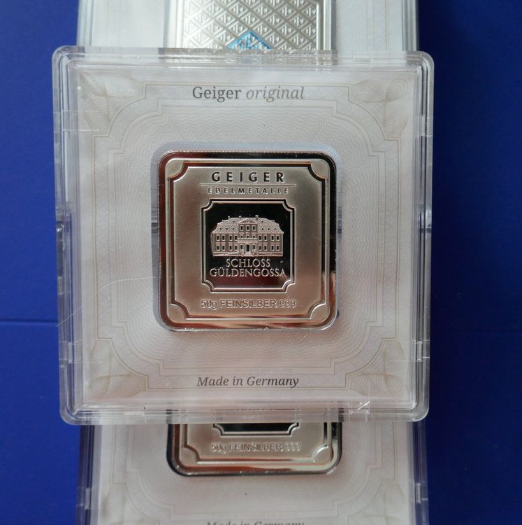 4 x 50 g Silberbarren 999/Schloss Güldengossa -Geiger | Kaufen auf Ricardo