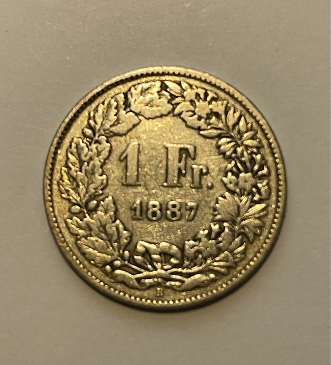 1 Franken Silbermünze 1887 | Kaufen auf Ricardo