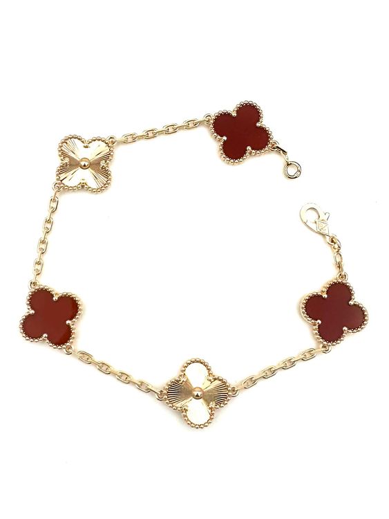 VAN CLEEF. Collection "Alhambra vintage", bracelet or rose (Gebraucht ...