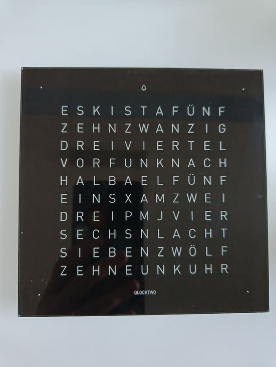 qlocktwo frontcover schwarz 13.5 (für eine wordclock) (Neu (gemäss ...