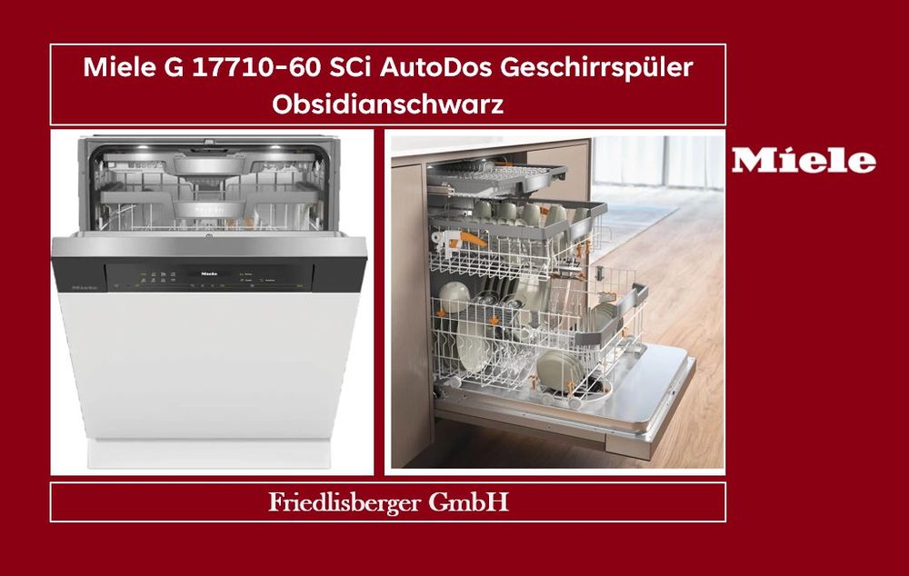 Miele G 17710-60 SCi AutoDos Geschirrspüler Obsidianschwarz (Neu ...