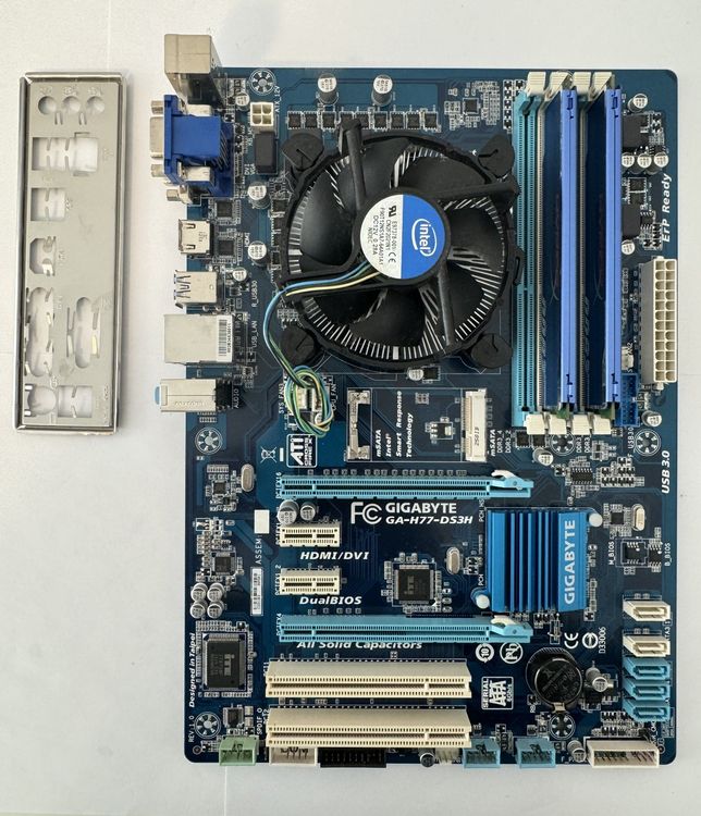Mainboard Gigabyte GA-H77-DS3H inkl. CPU/RAM ab 1.- (Gebraucht) in Radelfingen für CHF 19 – mit ...