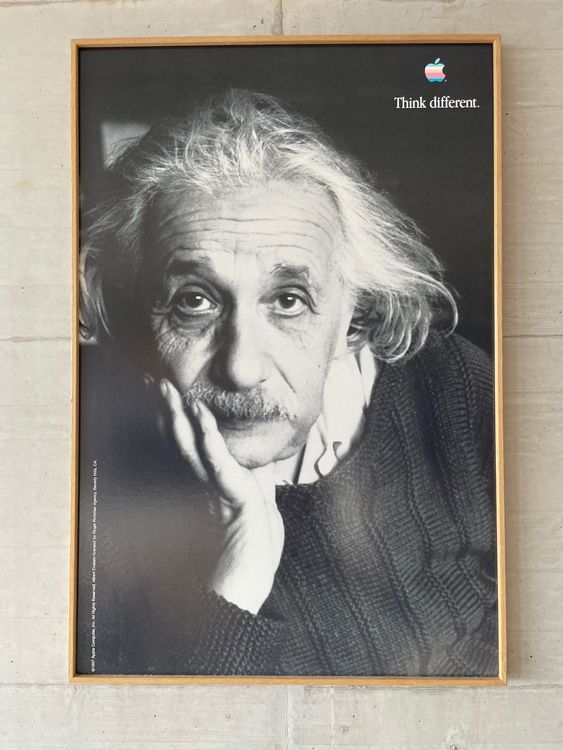 Apple Poster – gerahmt – Think Different – Einstein (Gebraucht) in für CHF 1 – nur Abholung auf ...
