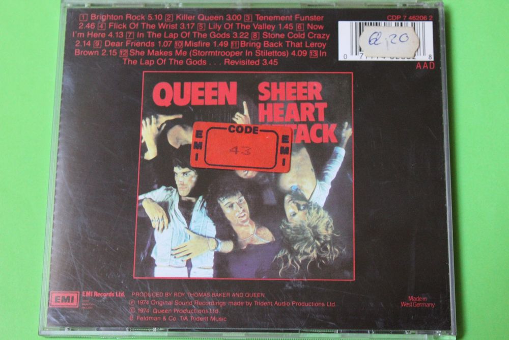 QUEEN (FREDDIE MERCURY) - SHEER HEART ATTACK CD 1974 (Gebraucht) in Tübach für CHF 16.95 – mit ...