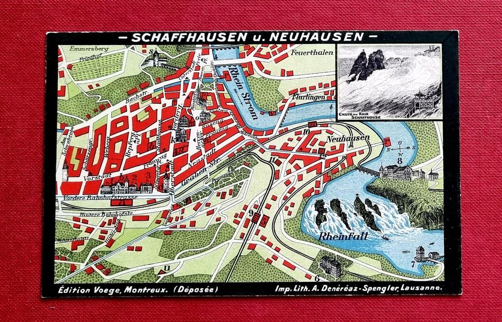 Schaffhausen - Neuhausen - Stadtplan mit Sehenswürdigkeiten (Gebraucht) in Rothrist für CHF 5 ...
