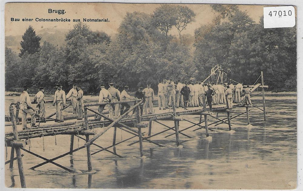 Armee Suisse - Brugg - Bau einer Colonnenbrücke aus Notmater (Gebraucht) in Ettingen für CHF 4 ...