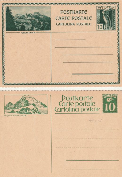 8 x 10 Rp. Bild-GS-Pk alle waagrecht gezähnt (Gebraucht) in ...