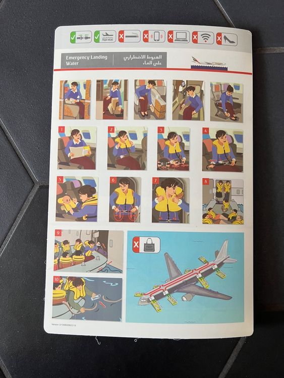 Emirates Boing 777-300 Safety Card Instructions (Gebraucht) in ...