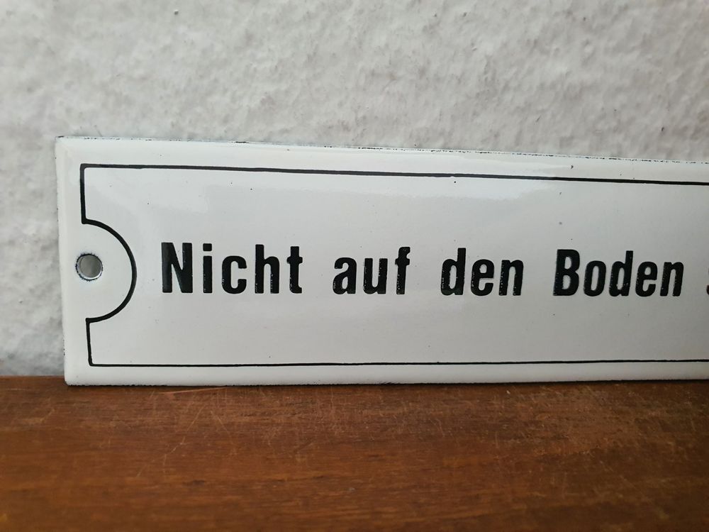 Emailschild Verboten spucken Bahn Zug Tram Emaille Schild (Neu (gemäss Beschreibung)) in ...