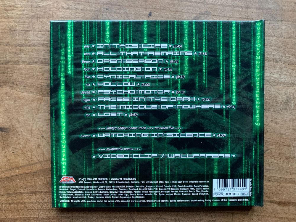 Circle II Circle The Middle Of Nowhere CD Heavy Metal Digi (Gebraucht ...