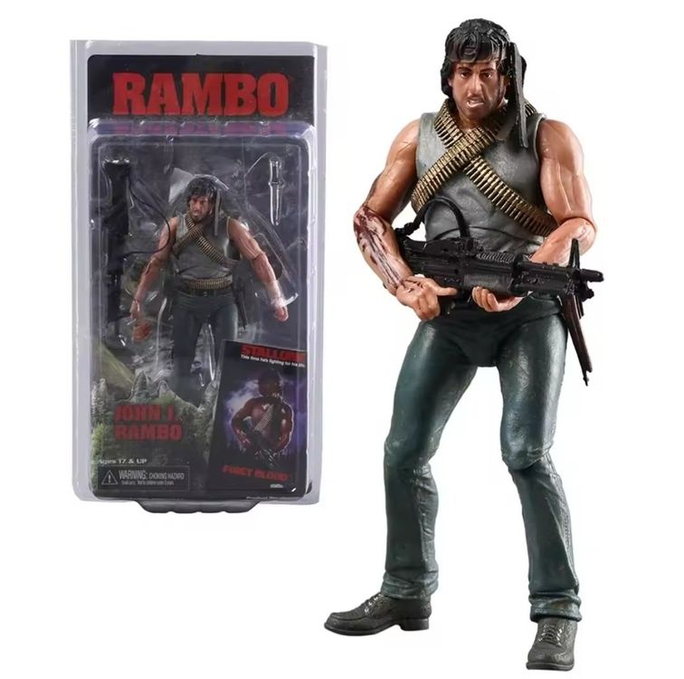 NECA Figurine Rambo 16m/6,3 pouces de hauteur (Neuf avec emballage d ...