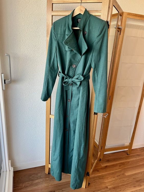 Manteau long vintage vert sapin, taille 38 - Élégant! (D'occasion) à ...