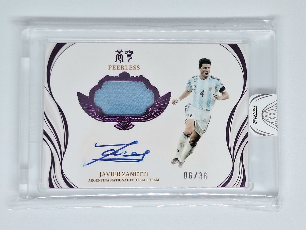 Carta Javier Zanetti Autografo Jersey 06/36 Argentina Inter (Neu ...