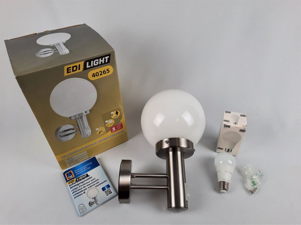 EDI LIGHT LED Aussenleuchte mit Sensor (Neu (gemäss Beschreibung)) in ...