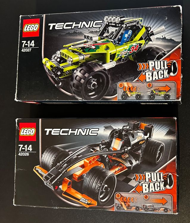 Lego Technic Auto grün (42027) und orange (42026) (Neu (gemäss ...