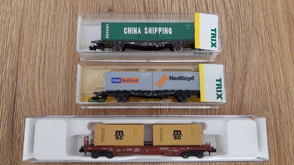 2 Containerwagen und ein Taschenwagen mit Container (Gebraucht) in ...