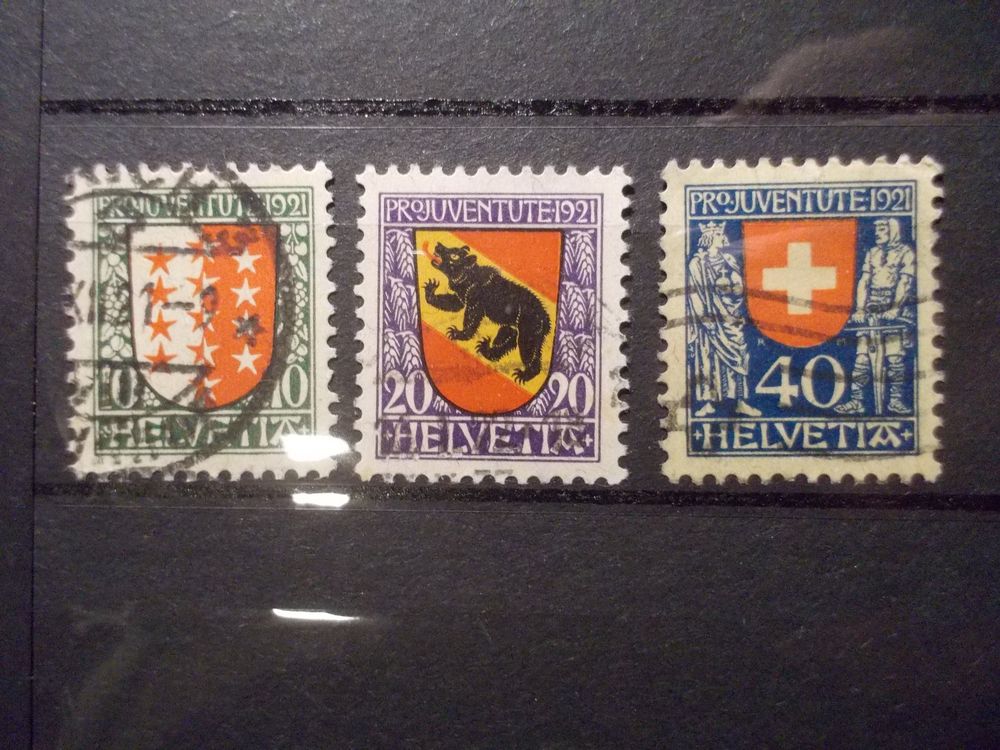 Pro Juventute Satz 1921, Wappen o (Gebraucht) in Niederwil AG für CHF 1 ...
