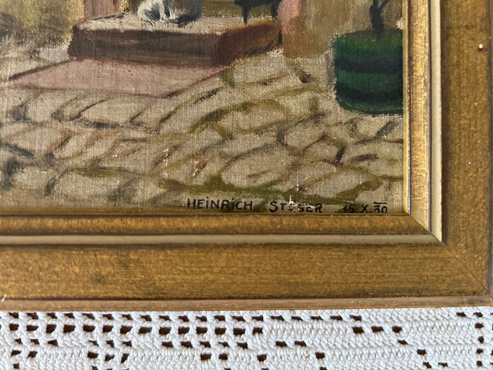 Gemälde "Die Lore am Tore" Heinrich Stösser signiert (Gebraucht) in ...