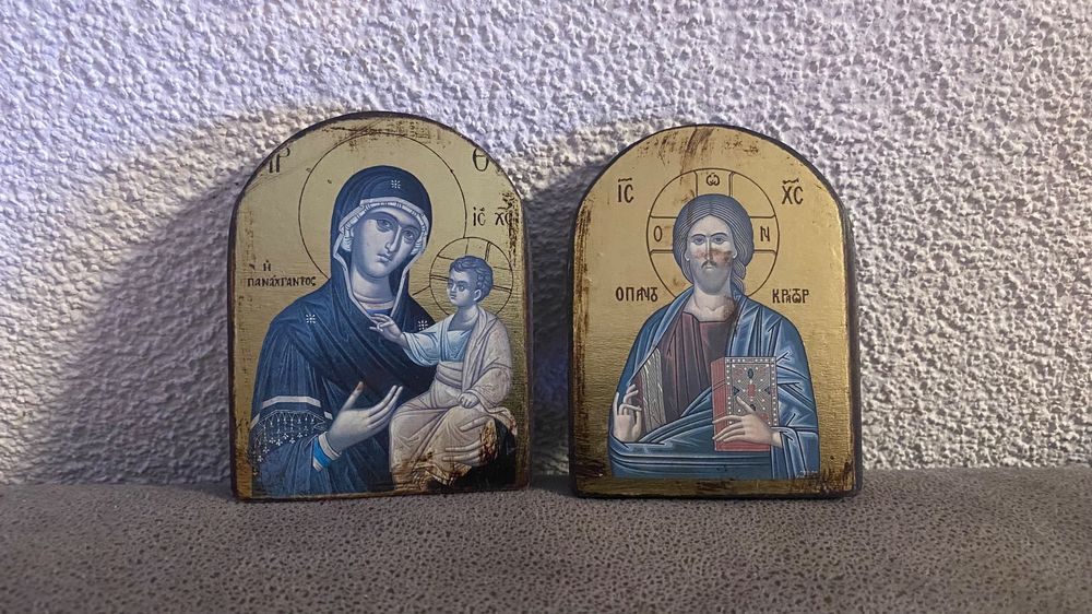 Religiöse Ikonen , Maria & Jesus und Jesus aus Holz (Gebraucht) in ...